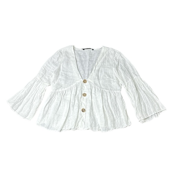 Zara | Tops | Zara Linen Top | Poshmark